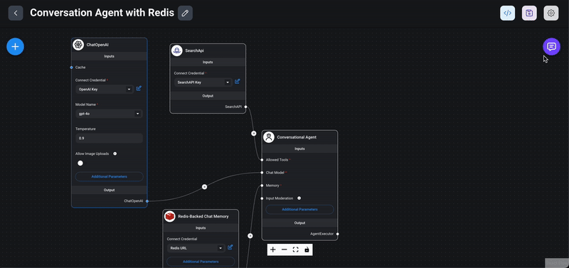 Build a Conversational Agent with Redis Using Flowise