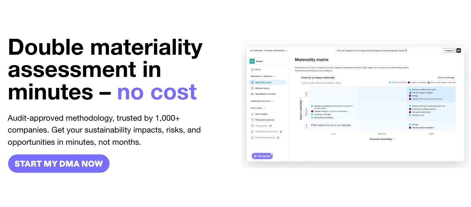Free double materiality assessment for your company