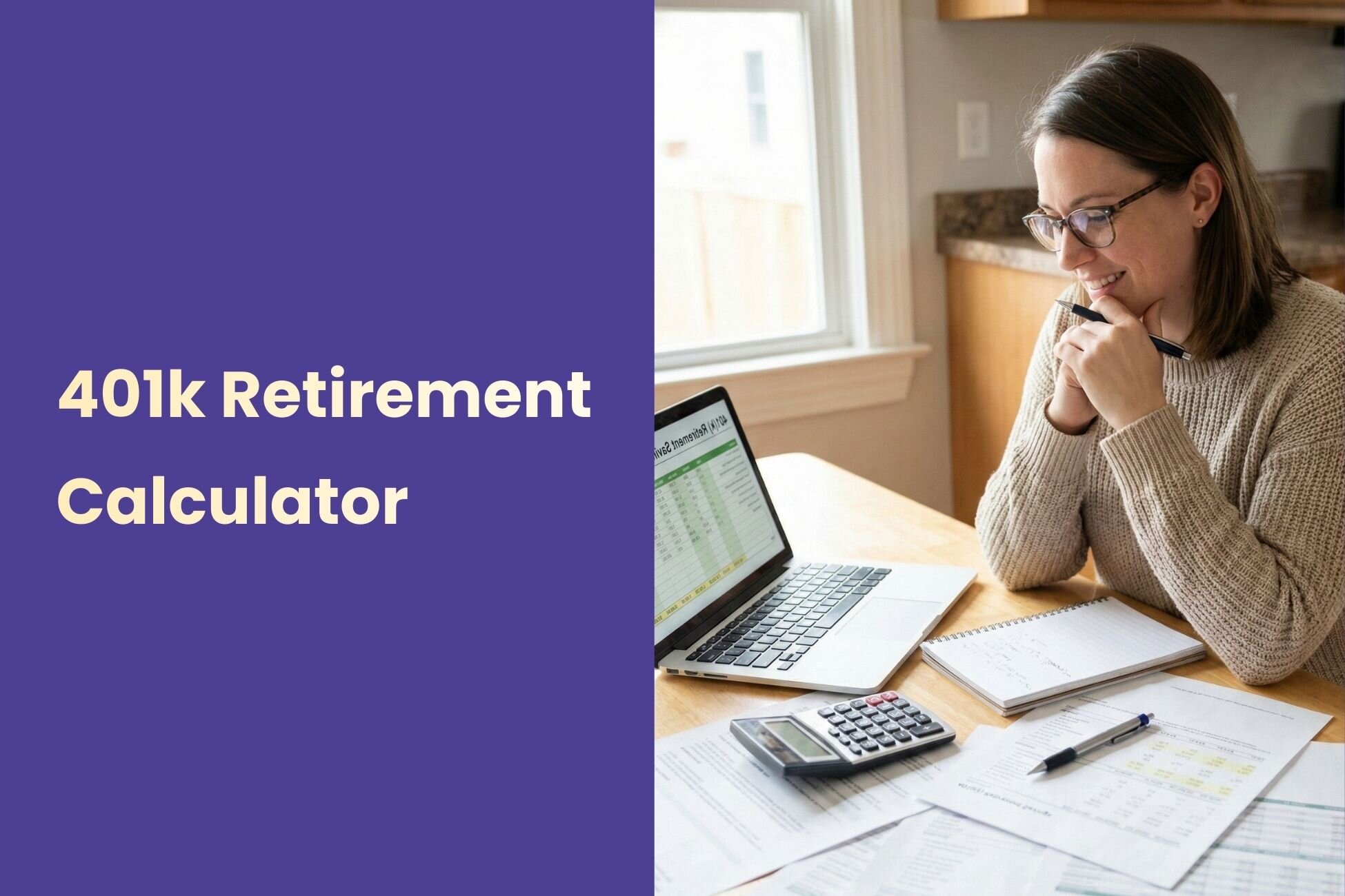 401k Retirement Calculator - with Match, Contribution & Withdrawal