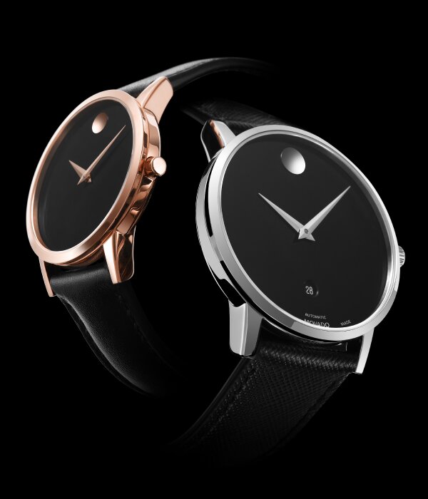 Movado | Museum Classic Men's Gold PVD Watch With Black Strap