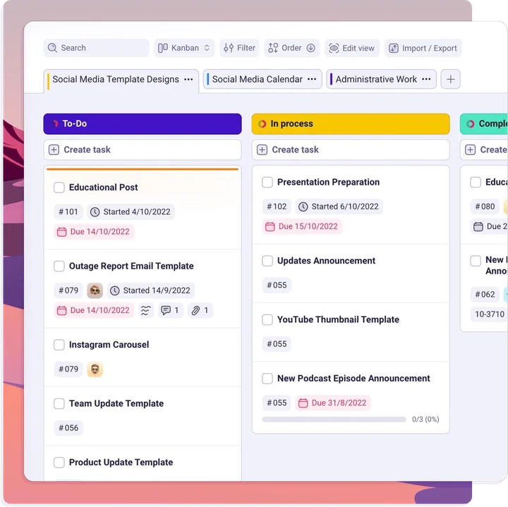 Tasks System