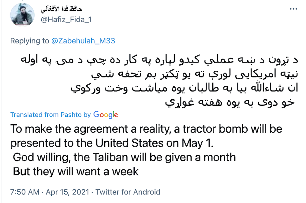 The Taliban Is Mean Tweeting About the American Withdrawal From ...