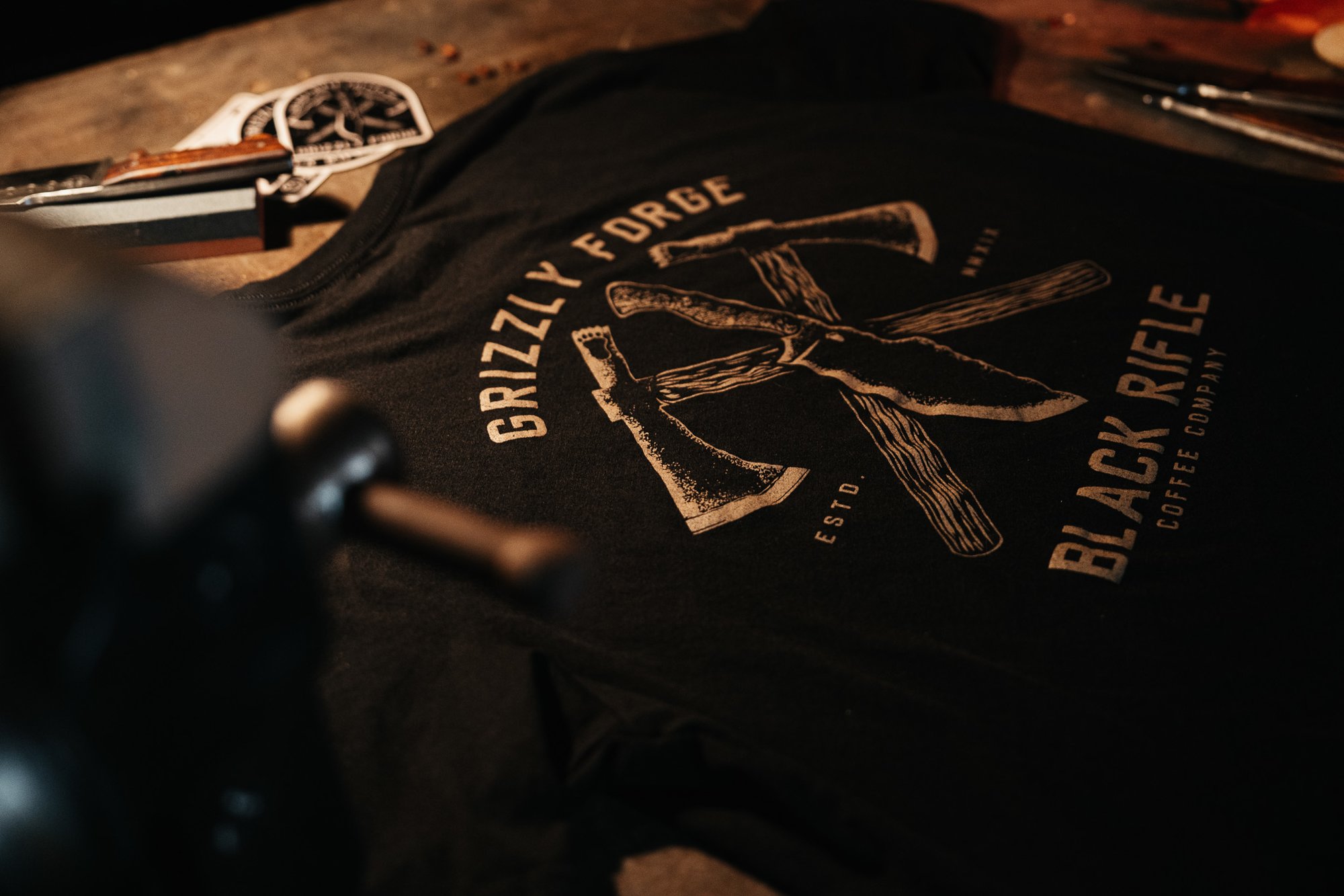 Limited Edition: Grizzly Forge Blades on an Awesome BRCC Shirt | Coffee or Die