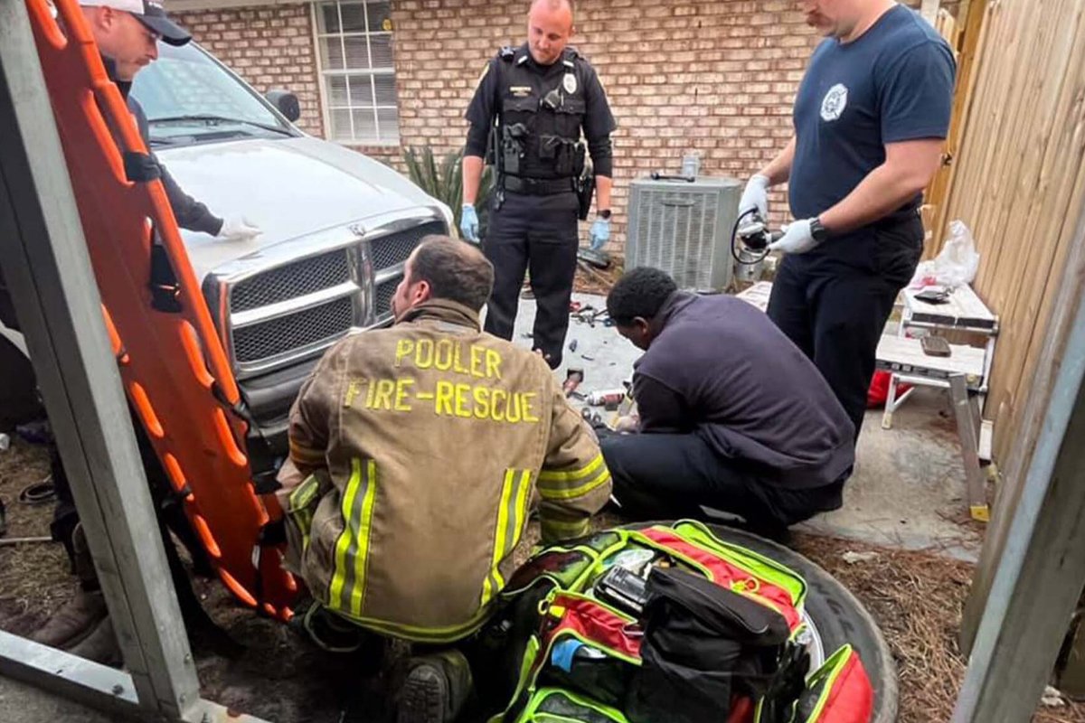 How Pooler’s Firefighters Saved Holly Avenue Man Trapped Under Truck ...