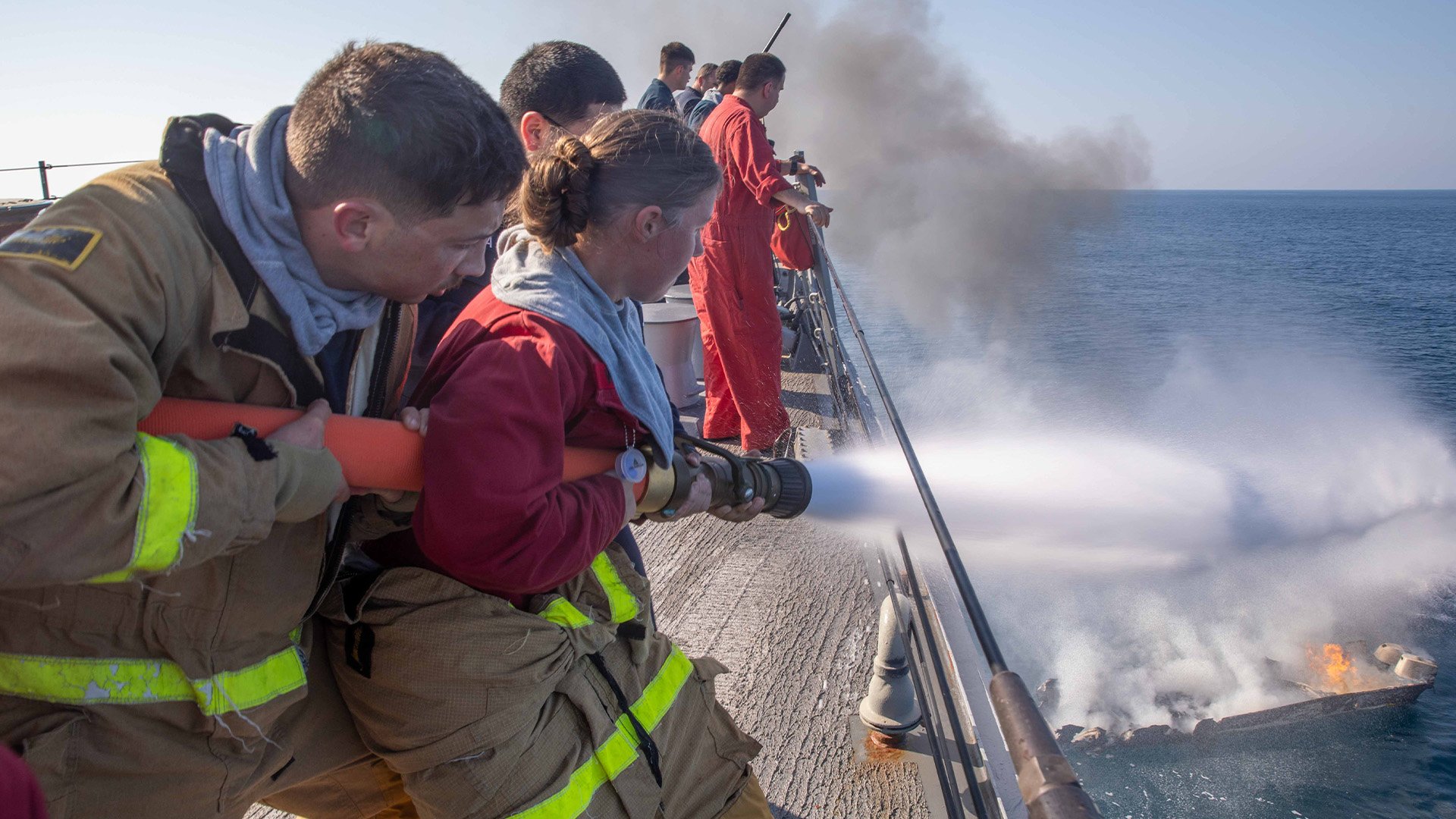 Sailors Battle Motorboat Blaze in Middle Eastern Waters | Coffee or Die