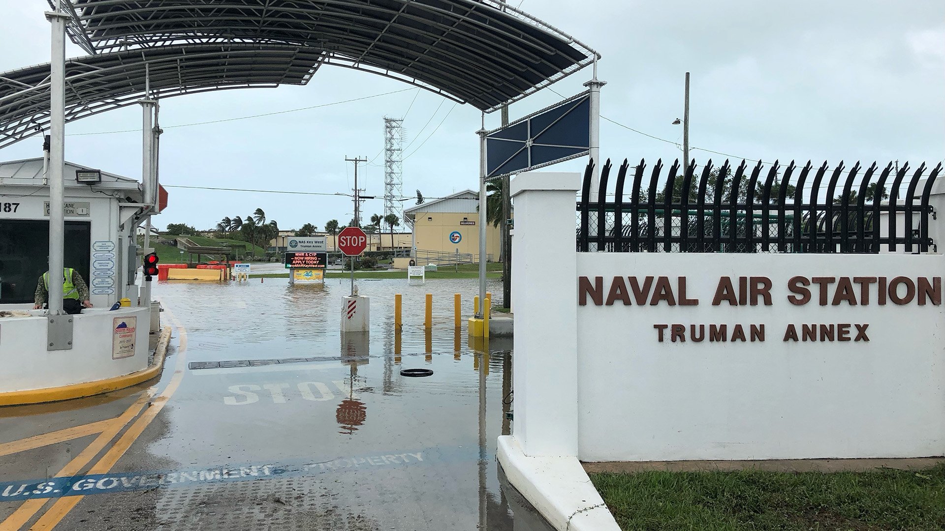 Hurricane Ian Floods Housing at Naval Air Station Key West, Heads ...