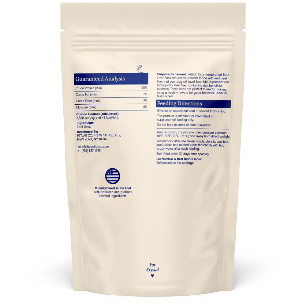 Freeze Dried Beef Liver Bites | Nutritious Dog Treats | PetLab Co.