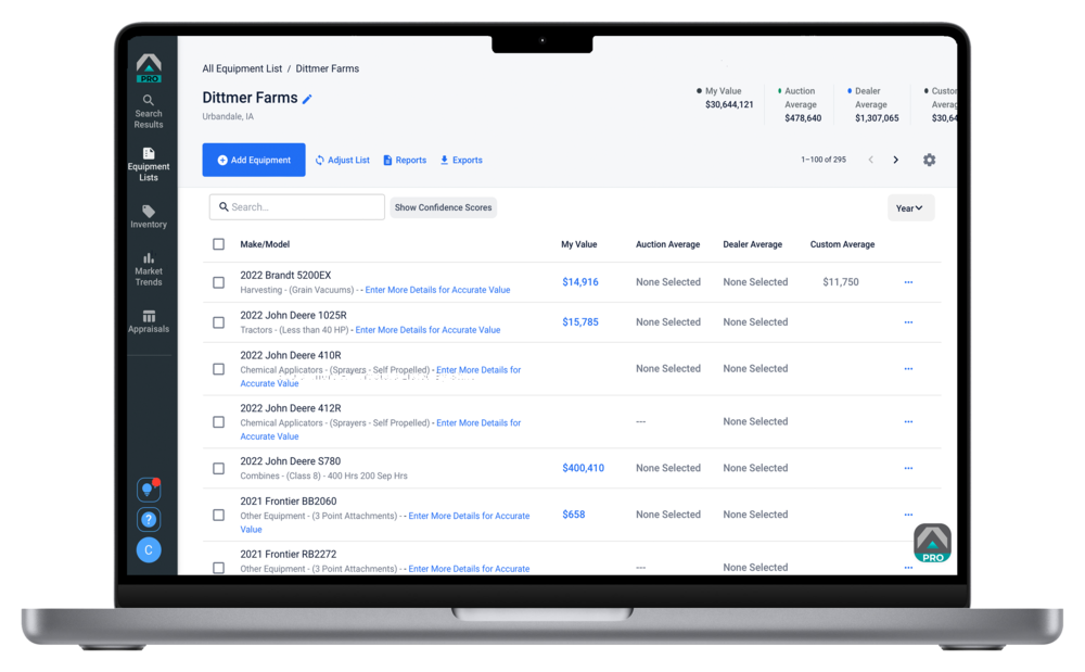 Farm & Heavy Equipment Valuation Software | Tractor Zoom Pro
