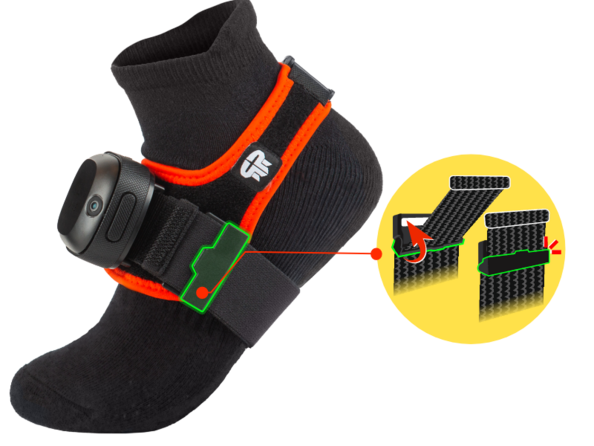 Adjust strap for snug and comfortable fit, then buckle to secure