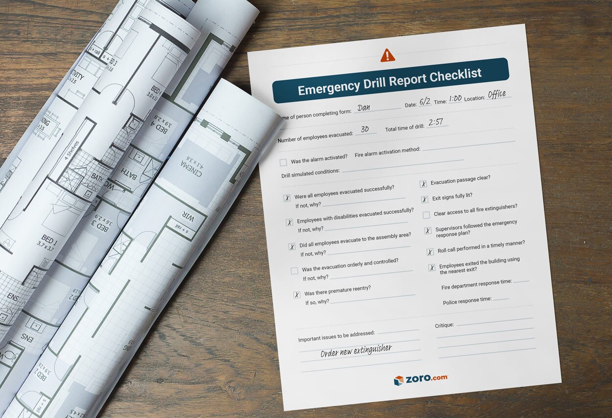 Workplace Emergency Drills Safety Checklist
