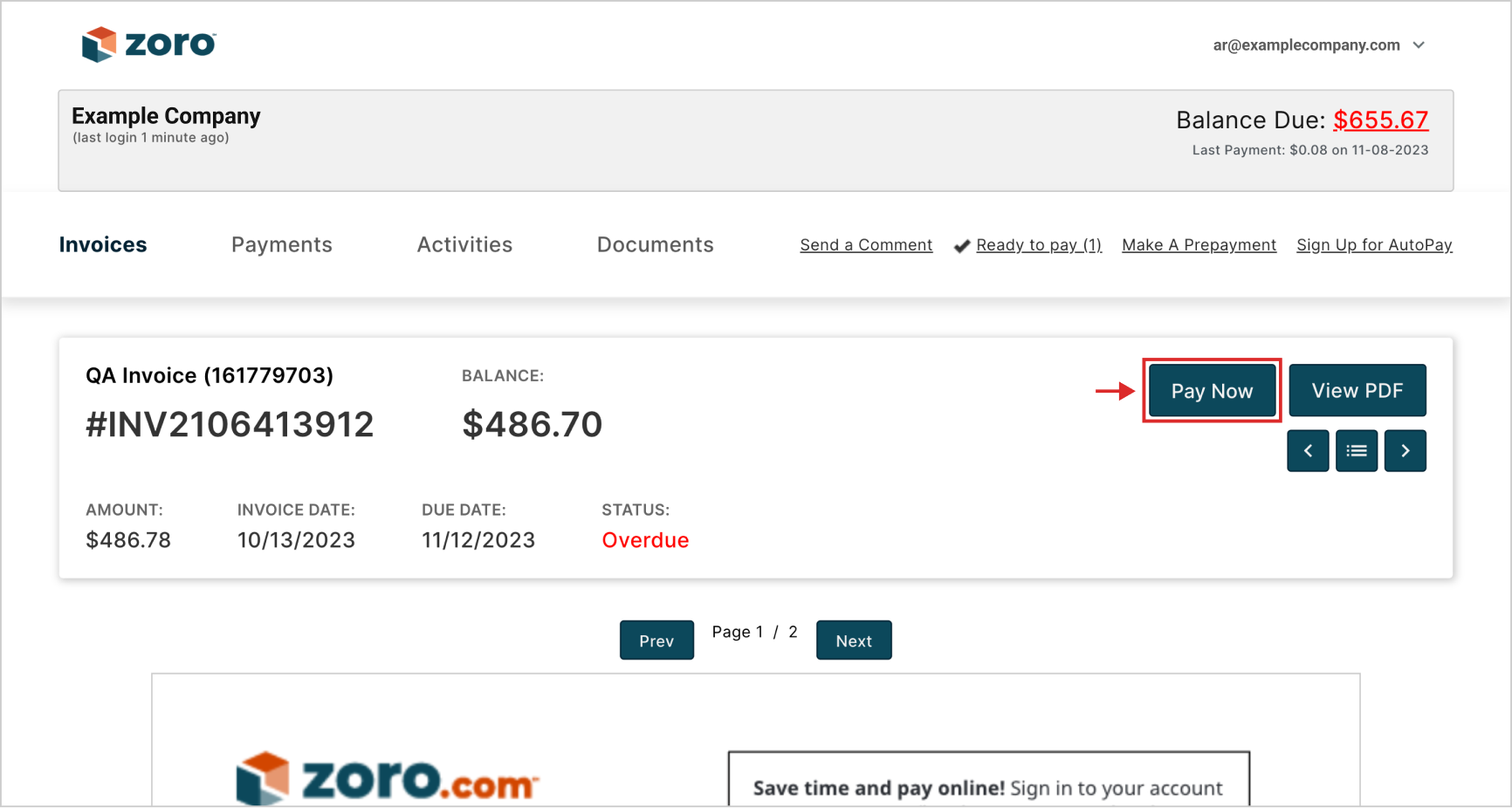 Invoice Payment Portal