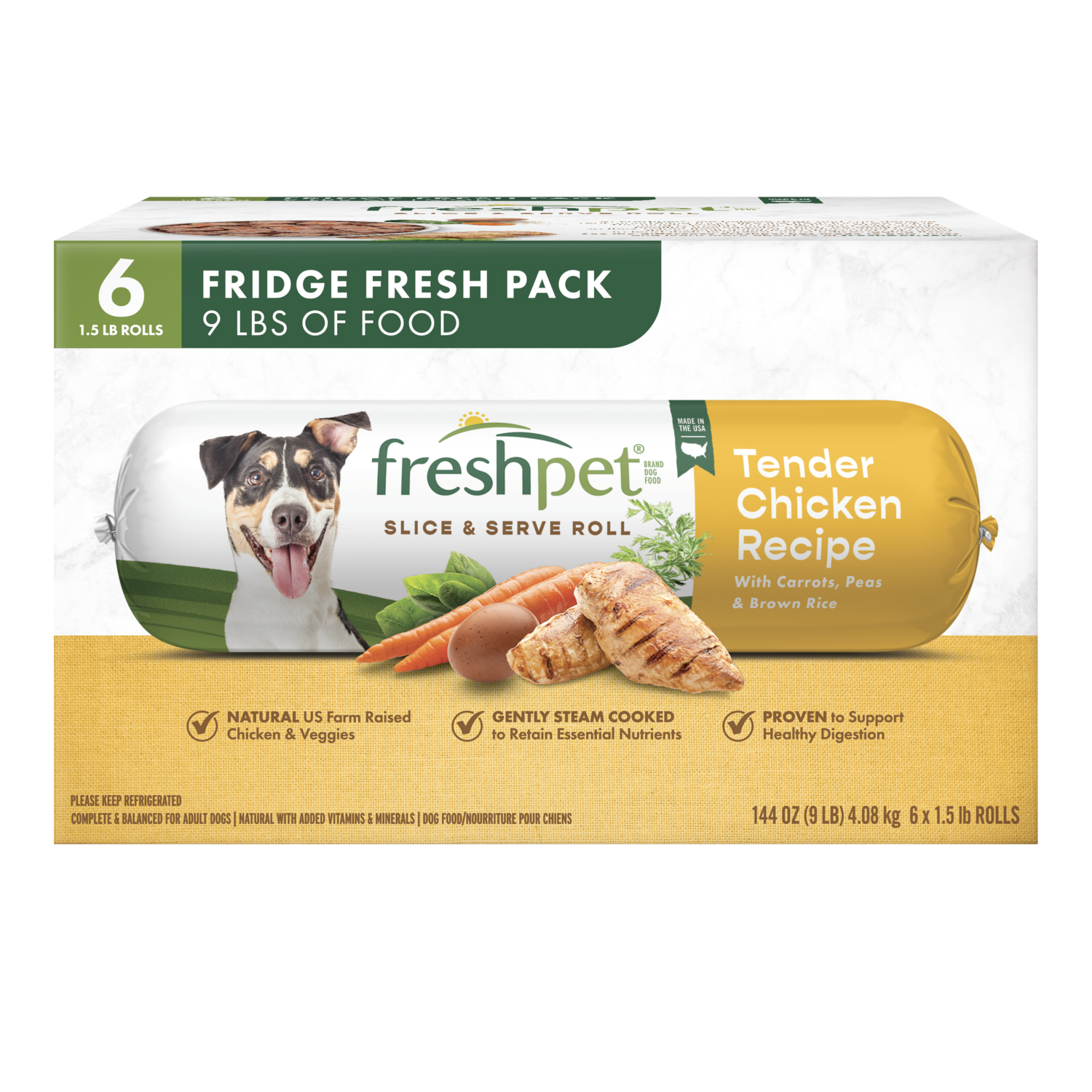 Freshpet® Tender Chicken Recipe with Vegetables Dog Food