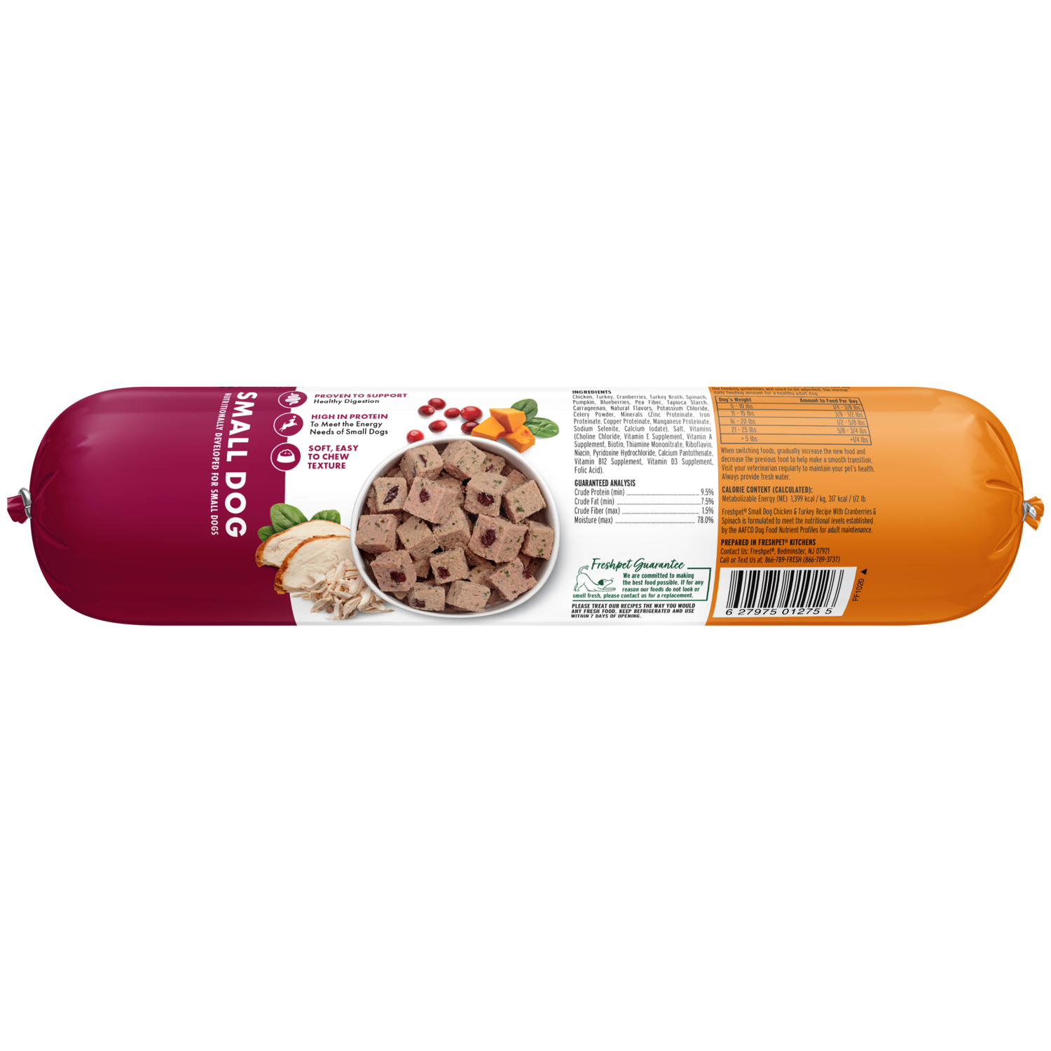 Freshpet® Chicken, Turkey, Cranberry & Spinach Small Dog Food