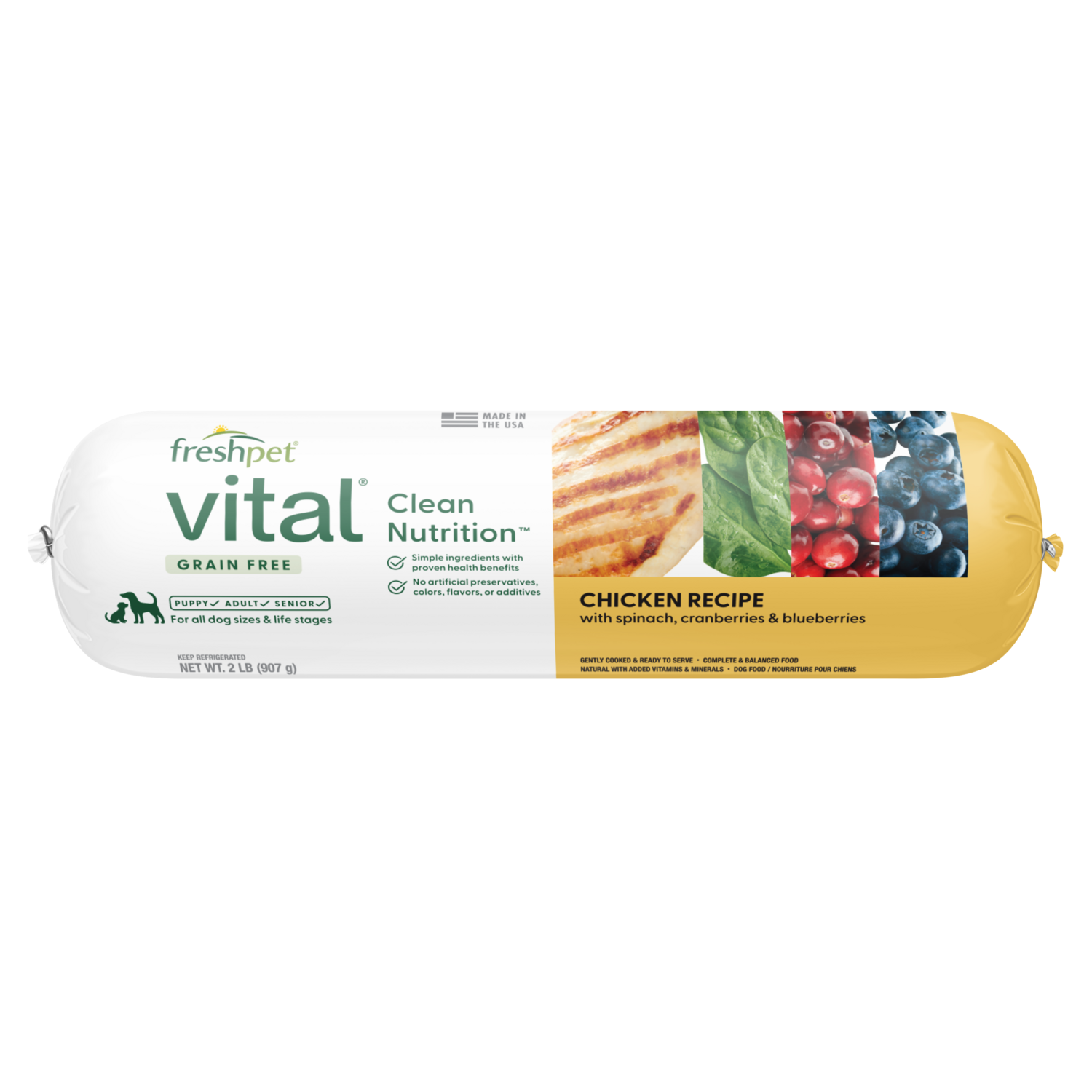 Freshpet® Vital Grain Free Chicken, Spinach, & Berry Dog Food