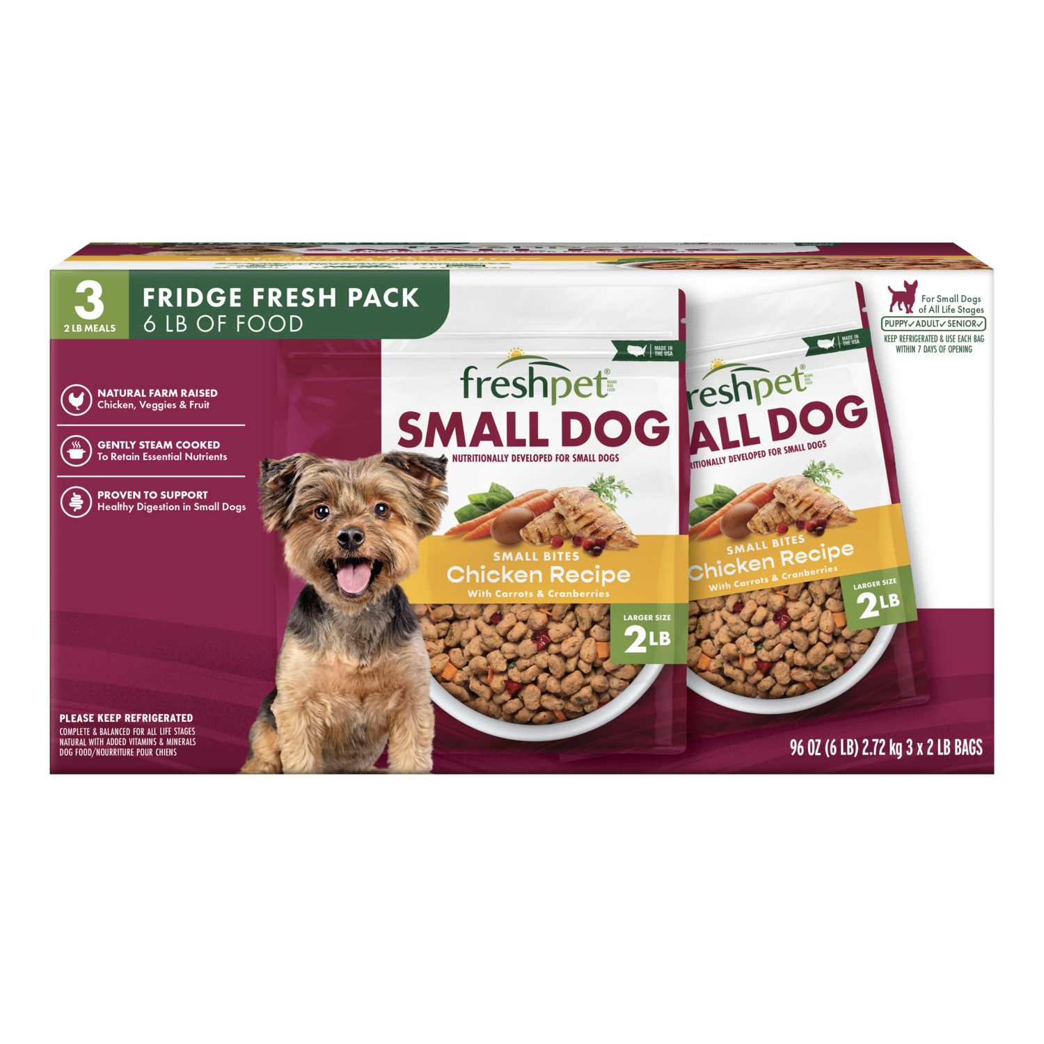 Freshpet® Small Dog Bite Size Chicken Recipe