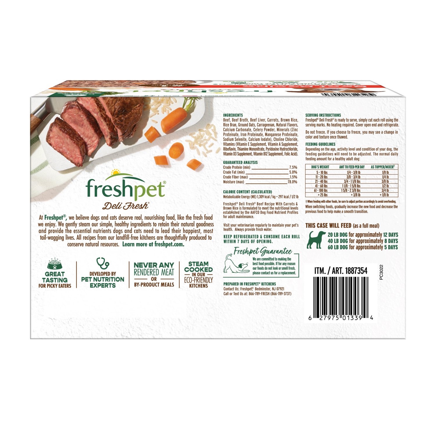 Freshpet® Deli Fresh Grain Free Chicken & Spinach Dog Food