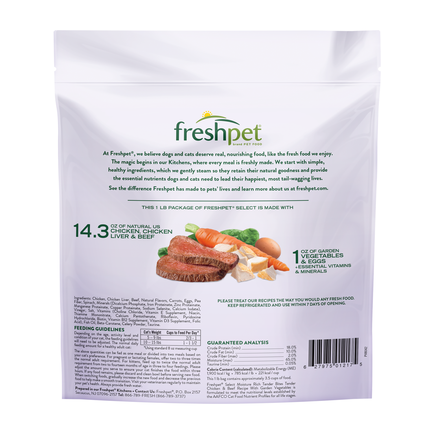Freshpet® Tender Chicken, Beef, & Vegetables Cat Food