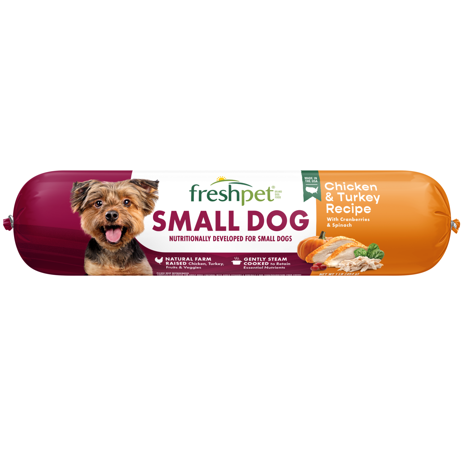 Freshpet® Chicken, Turkey, Cranberry & Spinach Small Dog Food