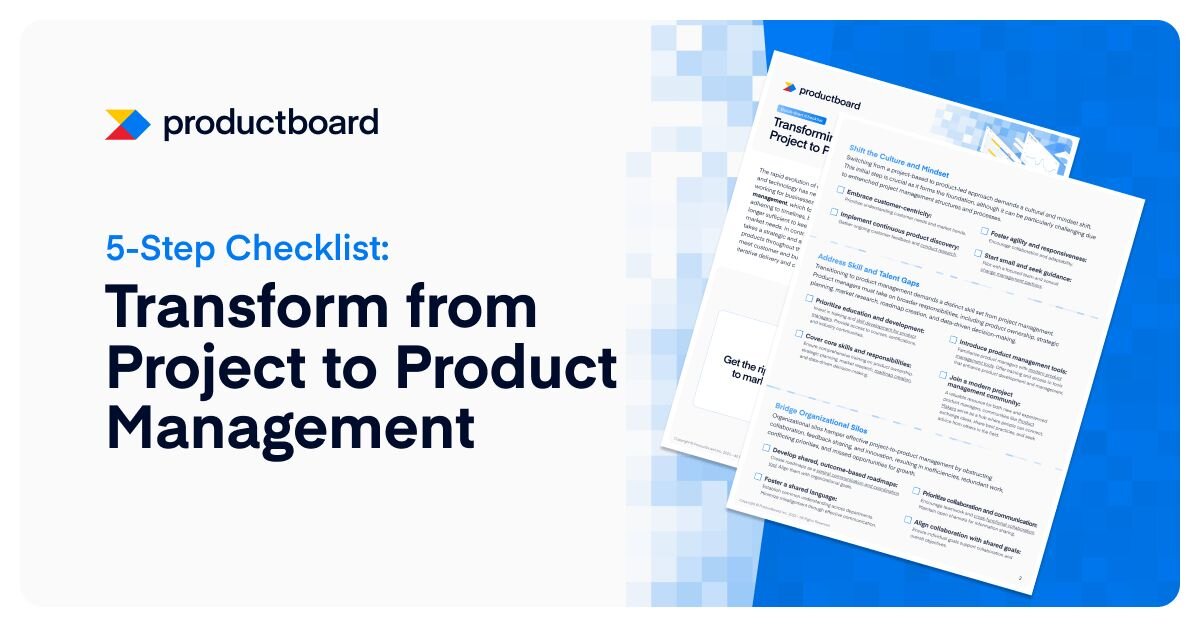 5-Step Checklist: Transform from Project to Product Management ...