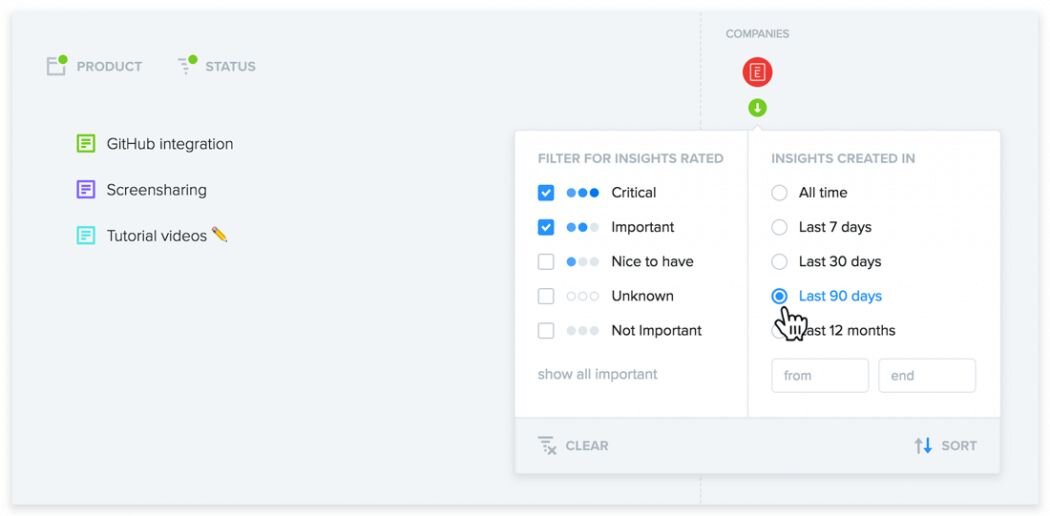 See which feature ideas each customer company needs | Productboard