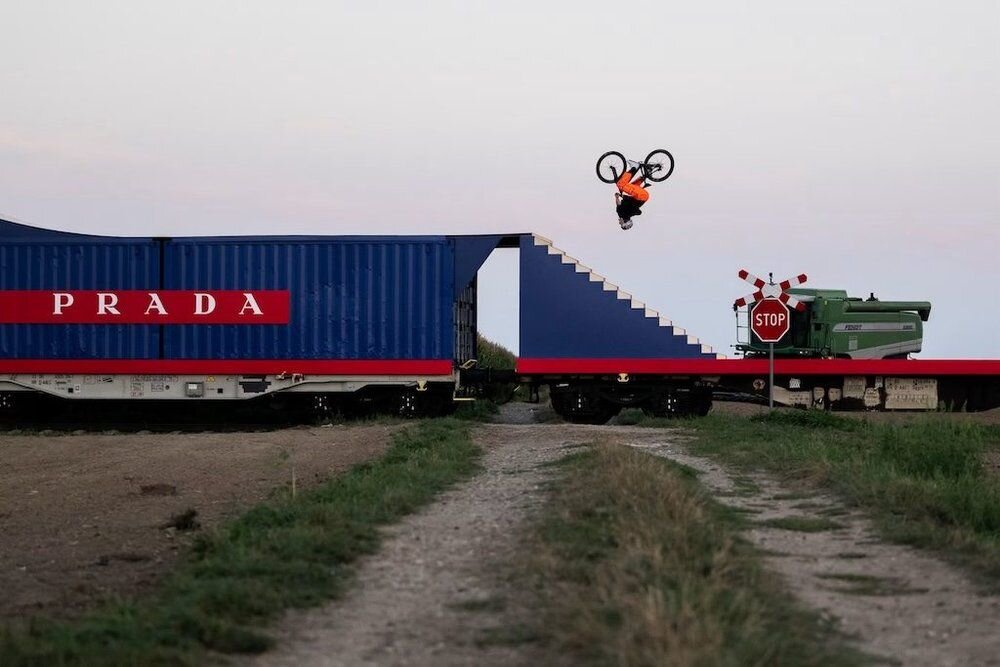 Red Bull pairs with Prada for world-first BMX stunt