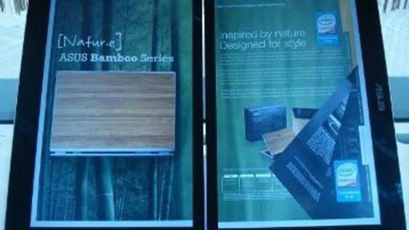Asus unveils dual-screen reader device...