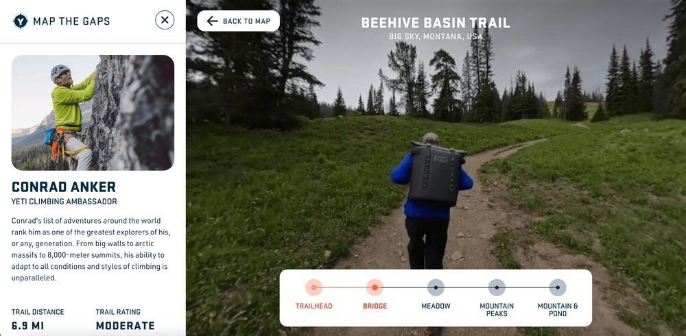 Yeti fills the gaps in Google Maps to promote outdoor-living products