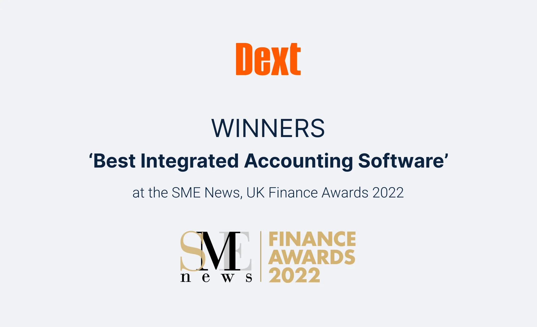 Dext Awarded Best UK Integrated Accounting Software at the SME News ...