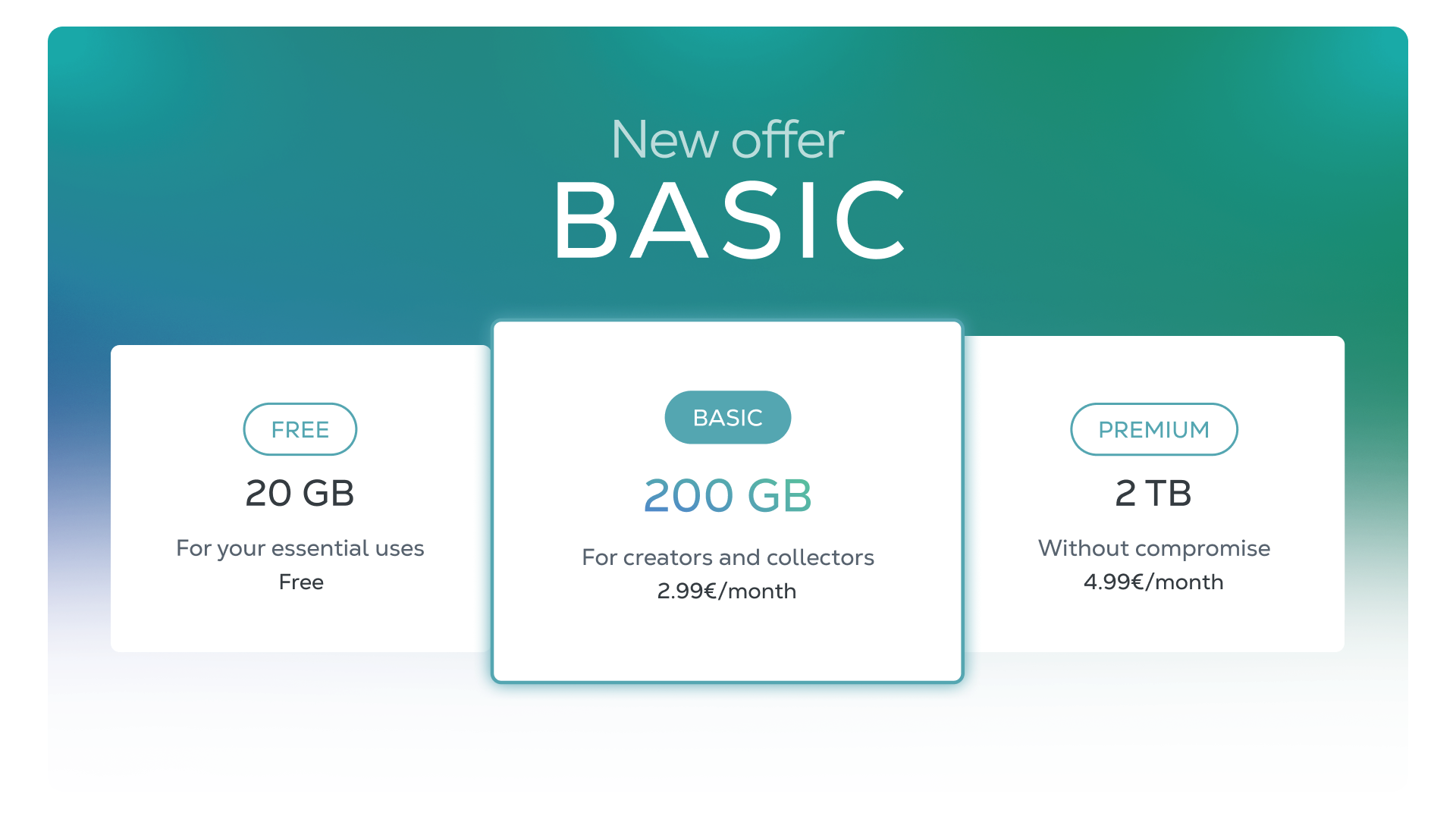 Shadow Drive: new Basic 200 GB offer and a family sharing option
