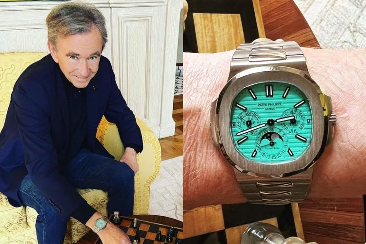 Bernard Arnault Spotted Wearing a Special Tiffany Blue Patek Philippe 5740 Bernard Arnault Spotted Wearing a Special Tiffany Blue Patek Philippe 5740