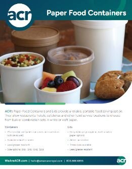 Paper Food Containers Flyer