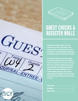 Guest Checks & Register Rolls Brochure