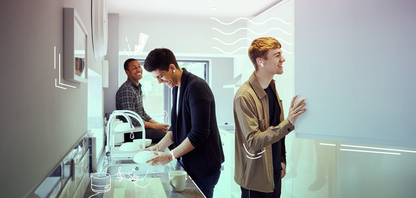 Share house rules and must-have tech for happy living.