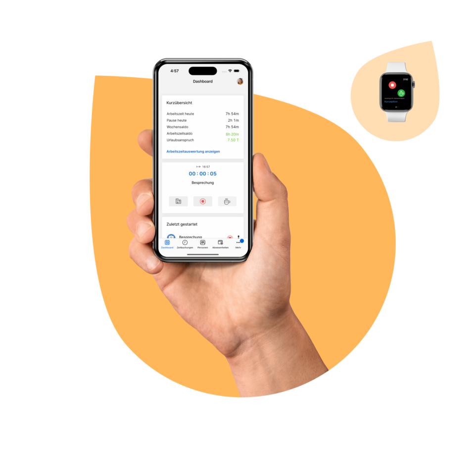 Mobile Zeiterfassung – TimeTac App für iOS & Android - TimeTac next