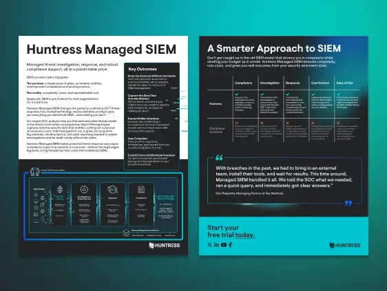 Managed SIEM Datasheet | Huntress