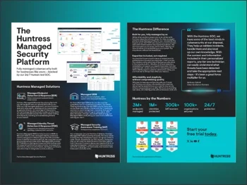 The Huntress Security Platform Overview Datasheet | Huntress