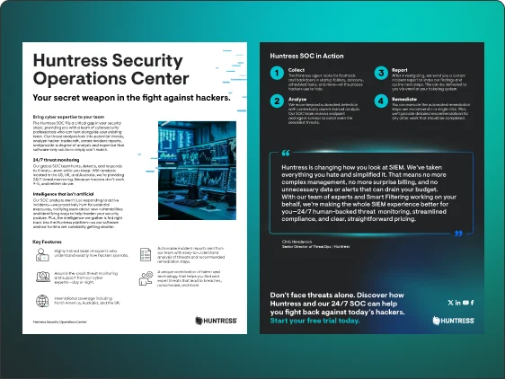 Huntress SOC Datasheet | Huntress