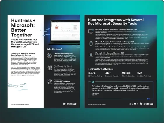 Huntress + Microsoft: Better Together" Q125 | Huntress