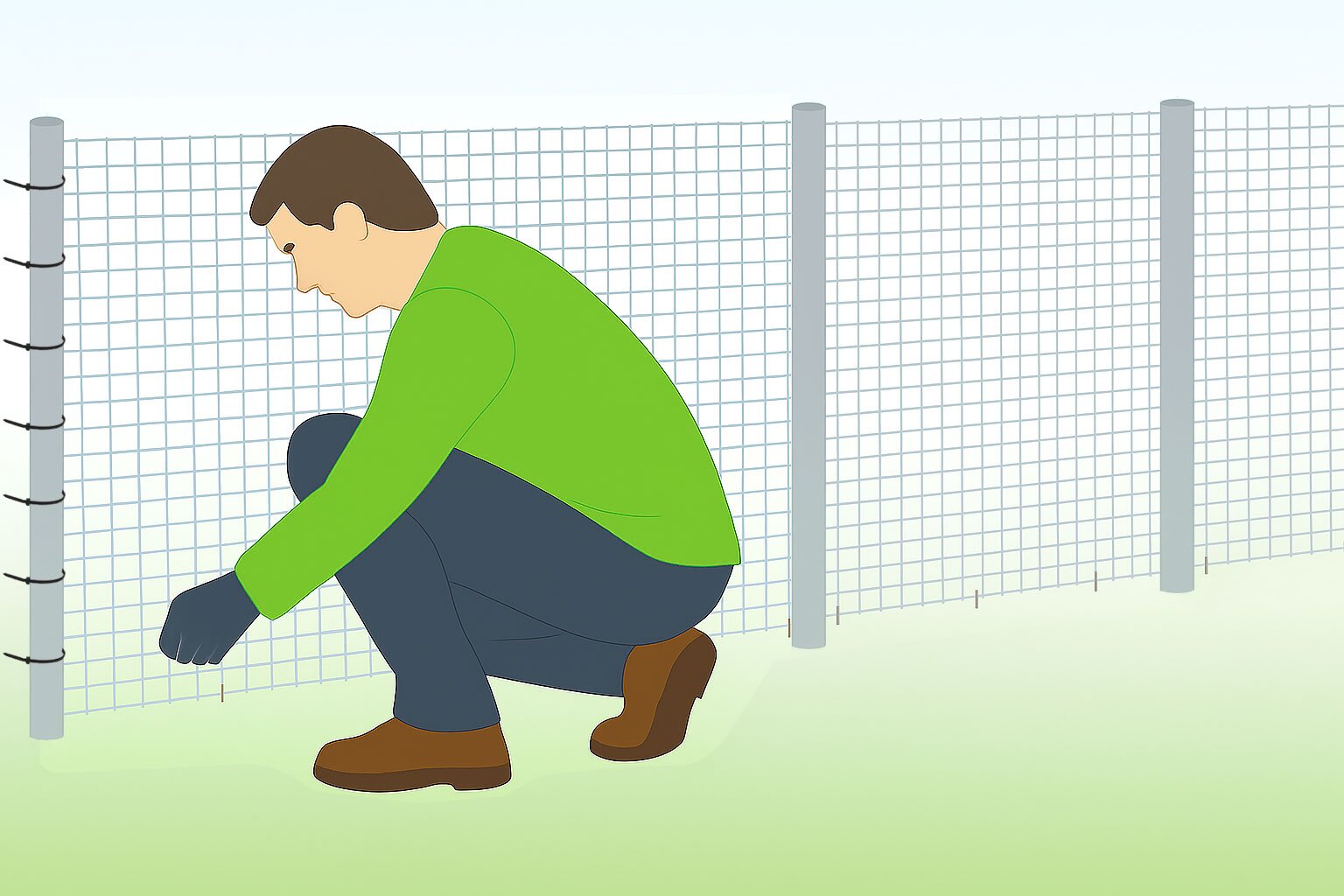 How to attach wire mesh to posts | Mesh Direct