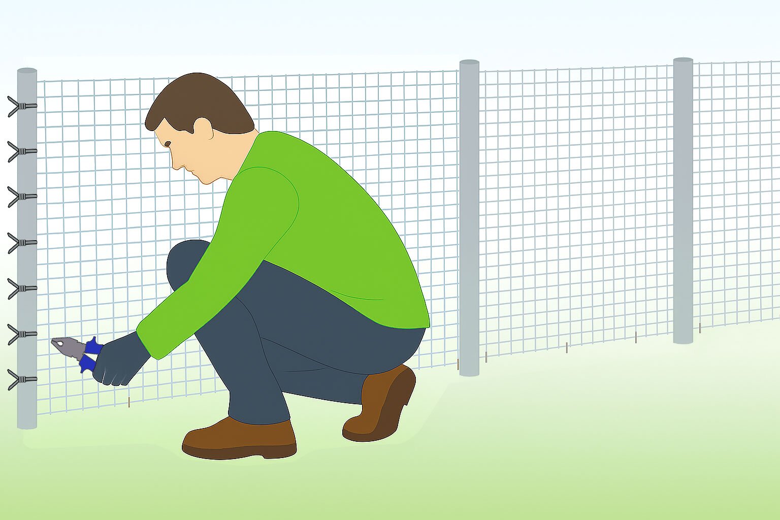 How to attach wire mesh to posts | Mesh Direct