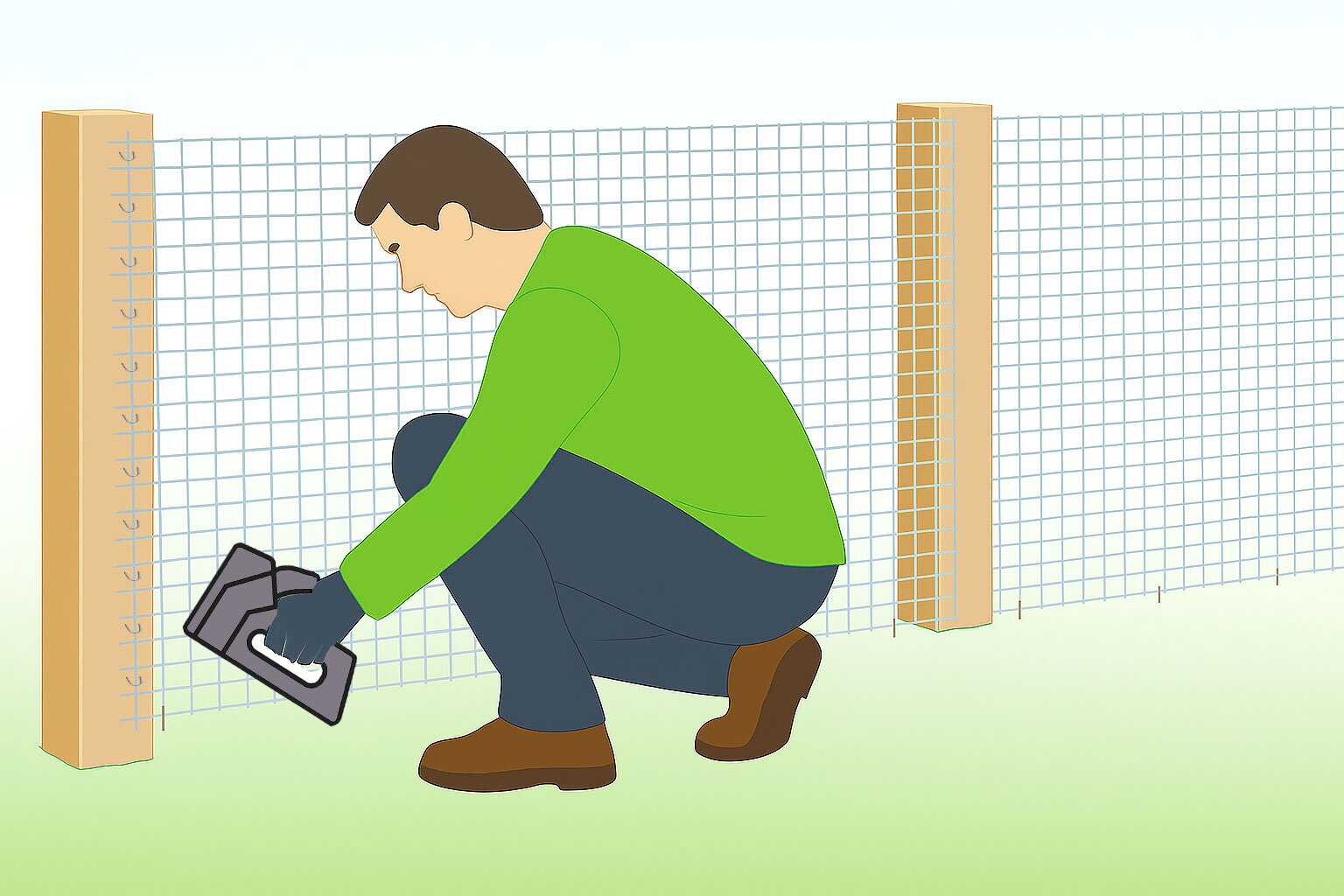 How to attach wire mesh to posts | Mesh Direct