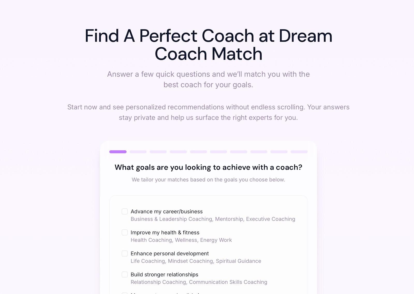 Dream Coach Match | The Global Platform for Coaching