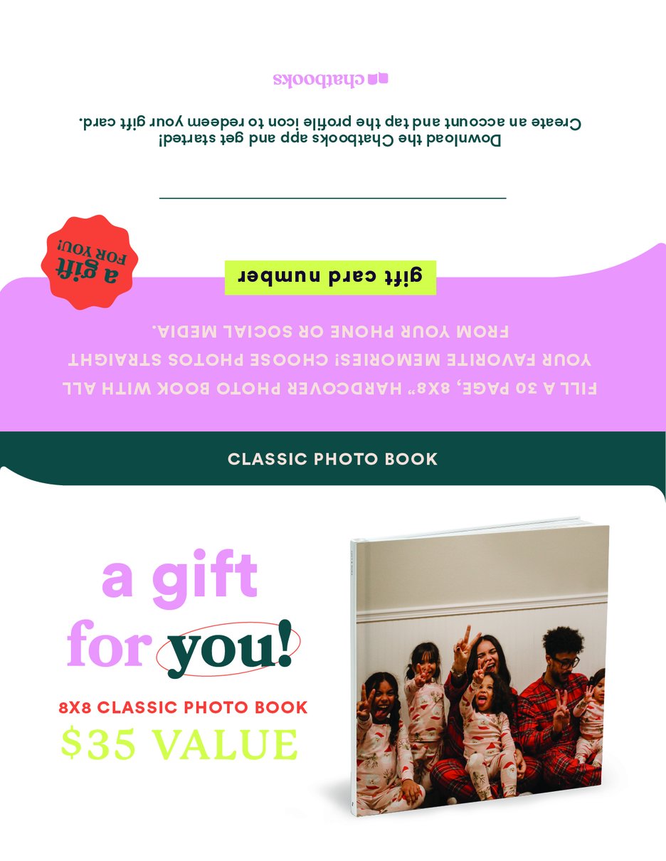 Chatbooks | Printable Presents You Can Give with a Gift Card