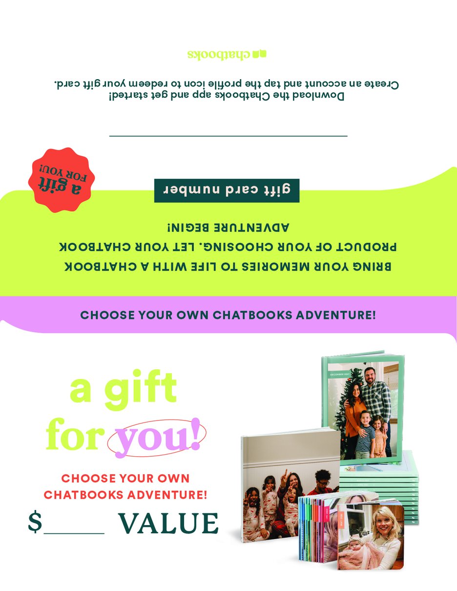 Chatbooks | Printable Presents You Can Give with a Gift Card