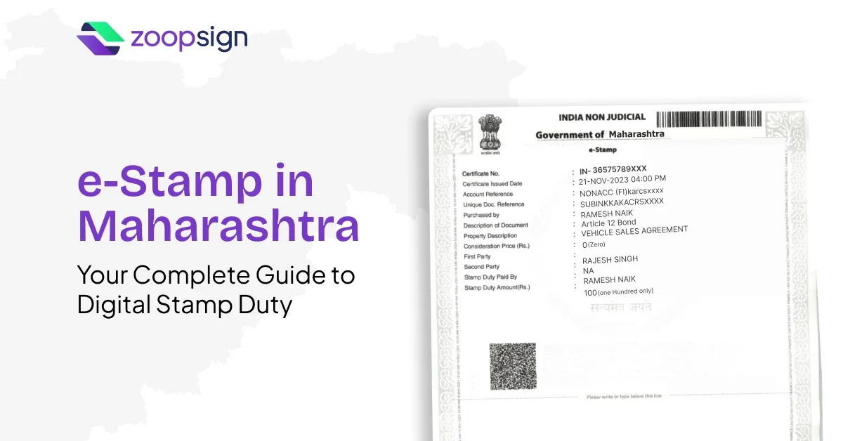 e-Stamp in Maharashtra: Complete Guide to Digital Stamp Duty | zoopsign