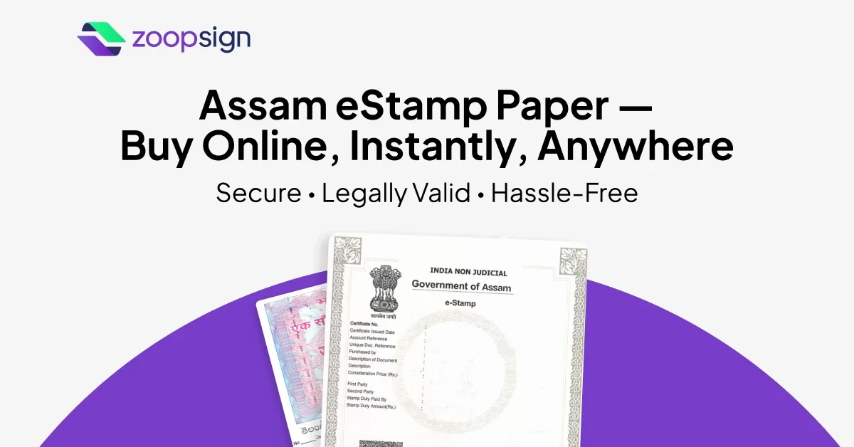 How to Procure Assam eStamp Paper Online Instantly | zoopsign