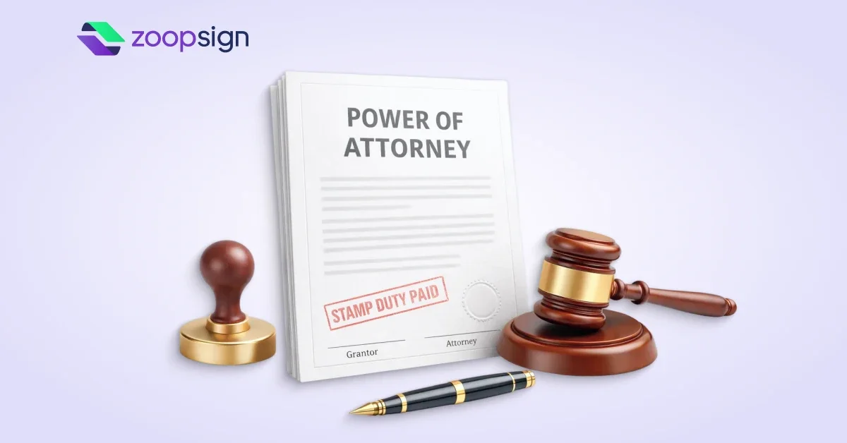 Power of Attorney Stamp Duty Guide 2026 | zoopsign