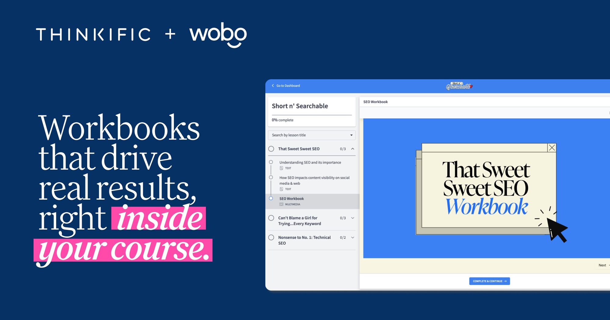Wobo: Digital Workbooks for Thinkific Courses