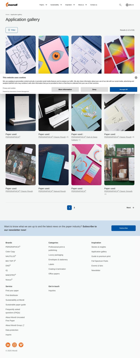 Application gallery - reference projects on Mondi premium papers | mymondi.net