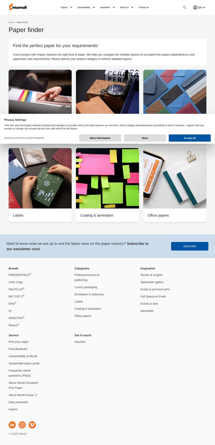 Paper Finder | mymondi.net